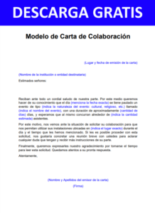Cartas para pedir colaboración empresas