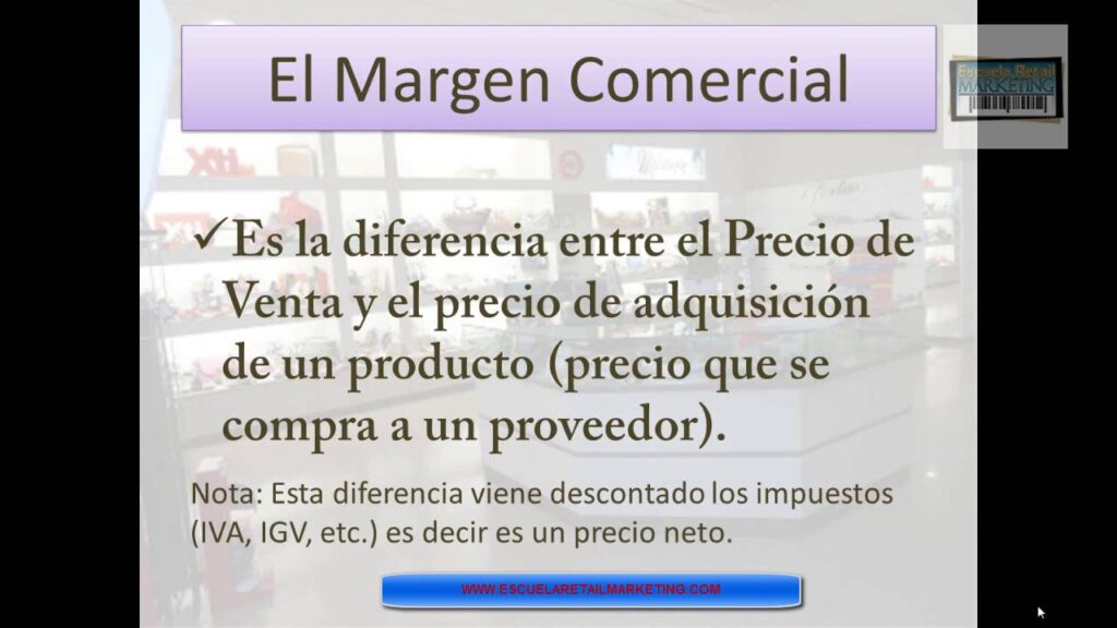 Cálculo del margen comercial