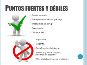 Lista de puntos fuertes de una persona